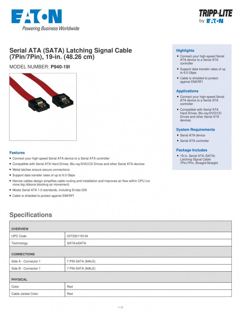 P940-19I technical document page 1