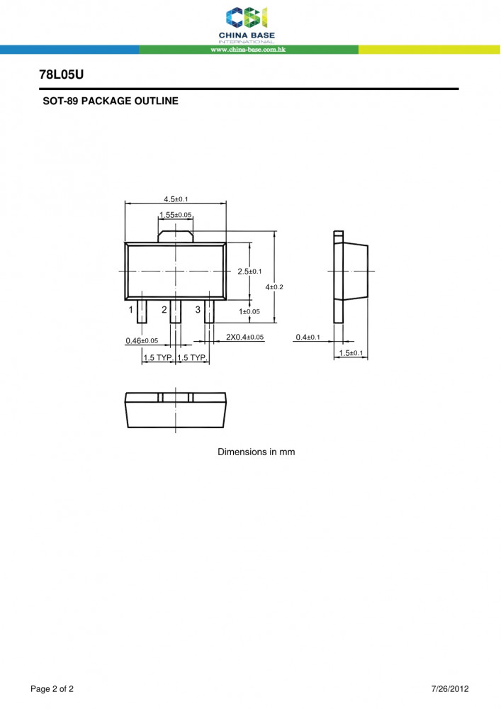 CBI 78L05U datasheet page 2