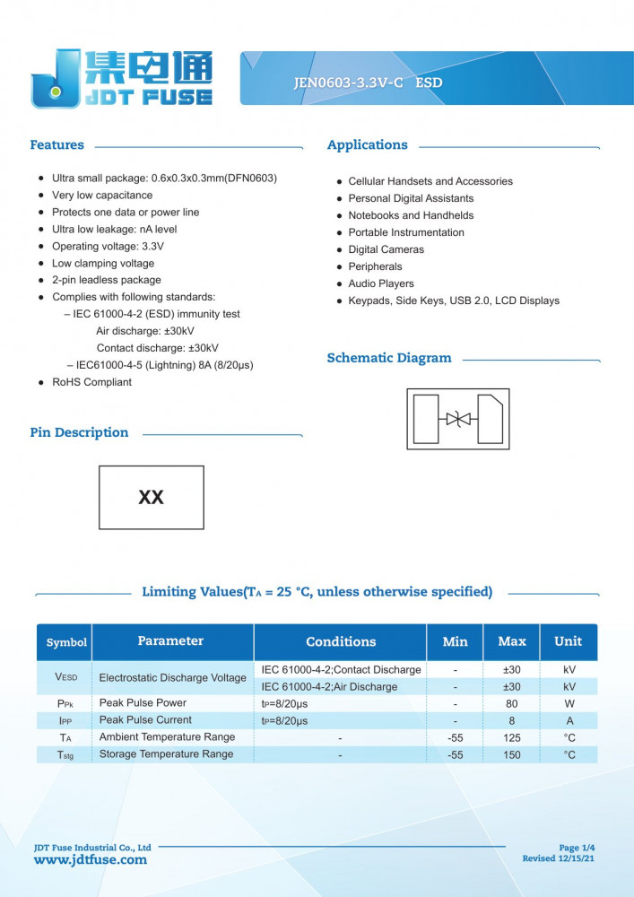 JEN0603-3.3V-C datasheet page 2