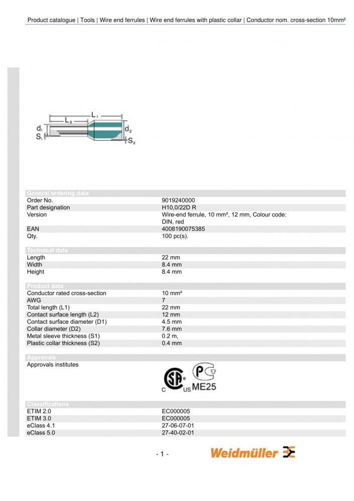 9019240000 technical document page 1