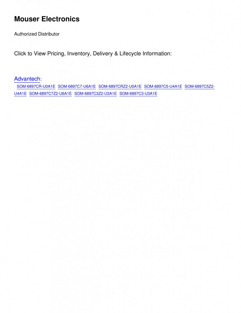 ADVANTECH SOM-6897 technical document page 3