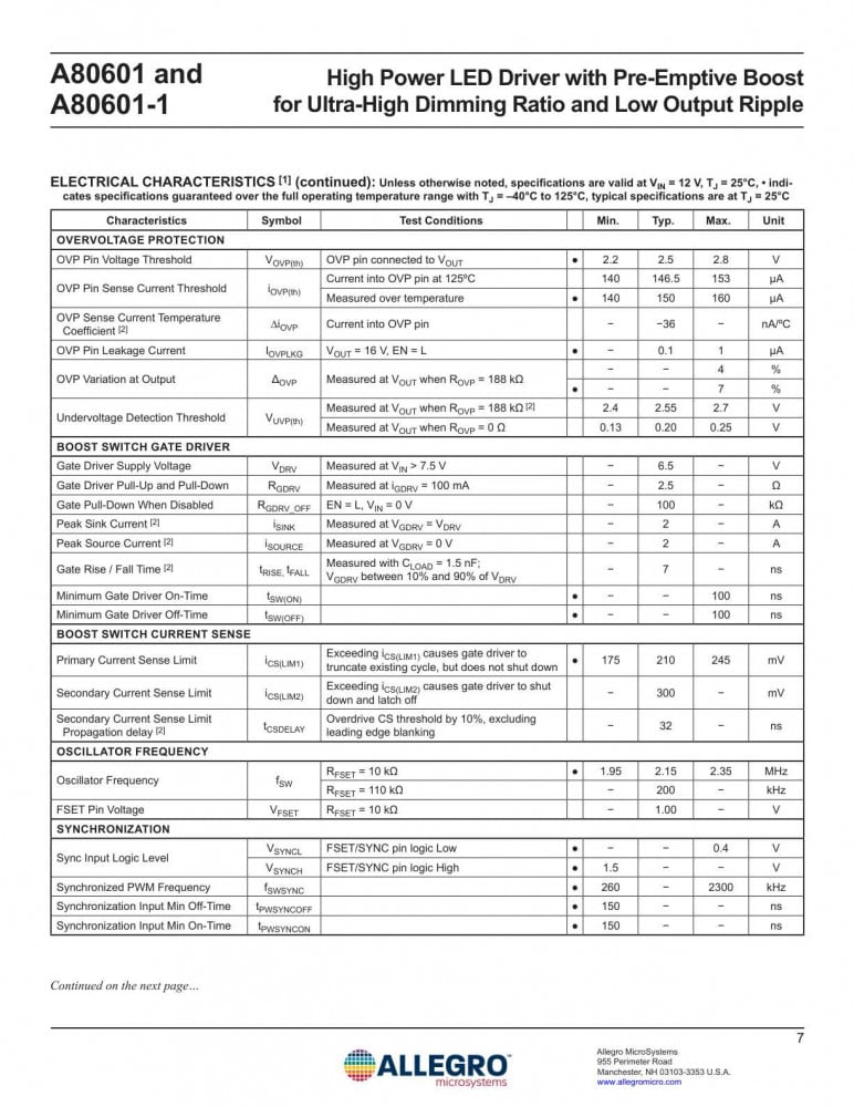 A80601 datasheet page 7