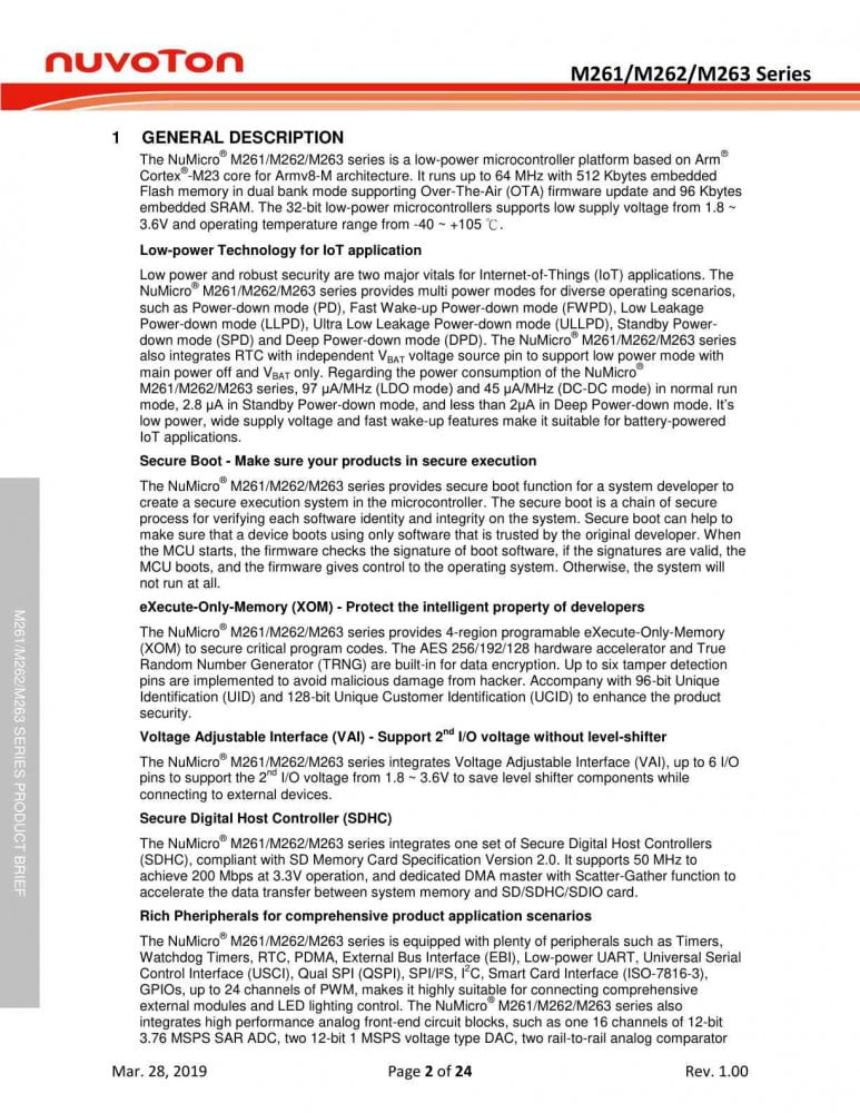 M263KIAAE product brief page 2