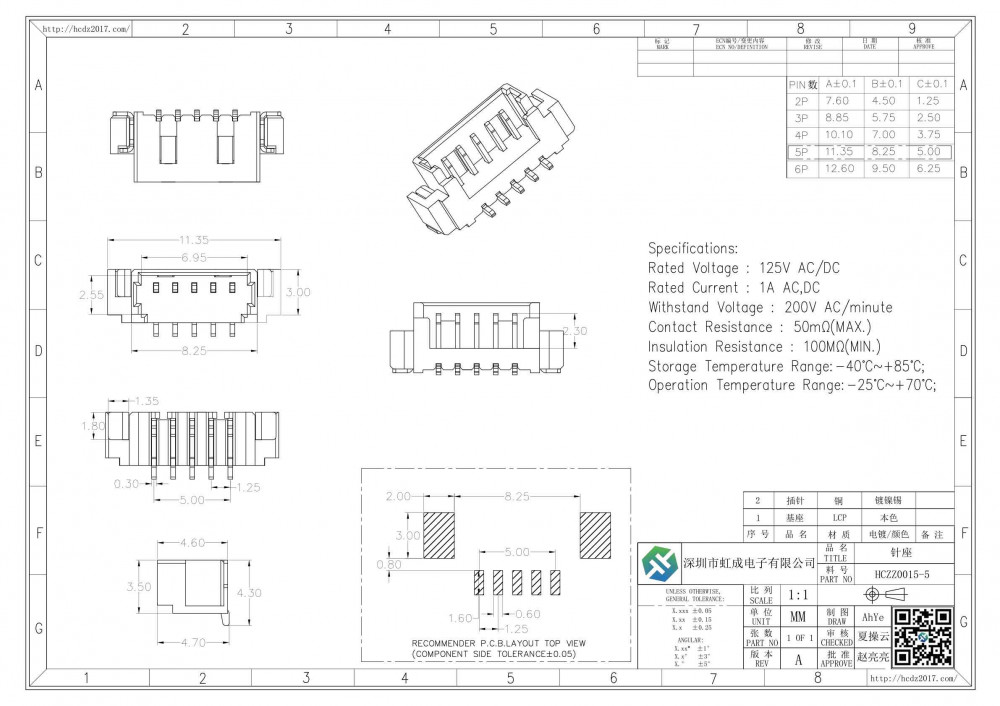 HCZZ0015-5 technical drawing preview