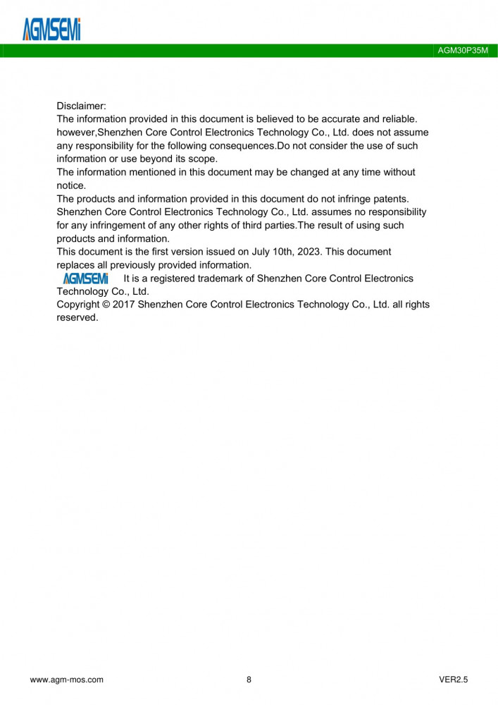 AGM30P35M datasheet page 8