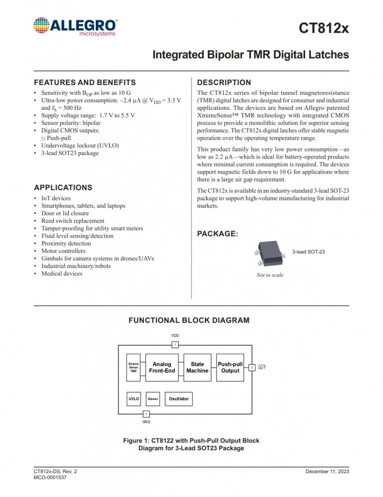 CT8122AM-HS3 datasheet page 1