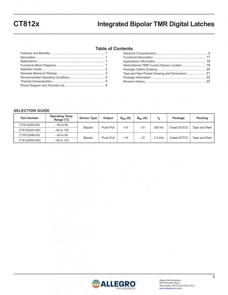 CT8122AM-HS3 datasheet page 2