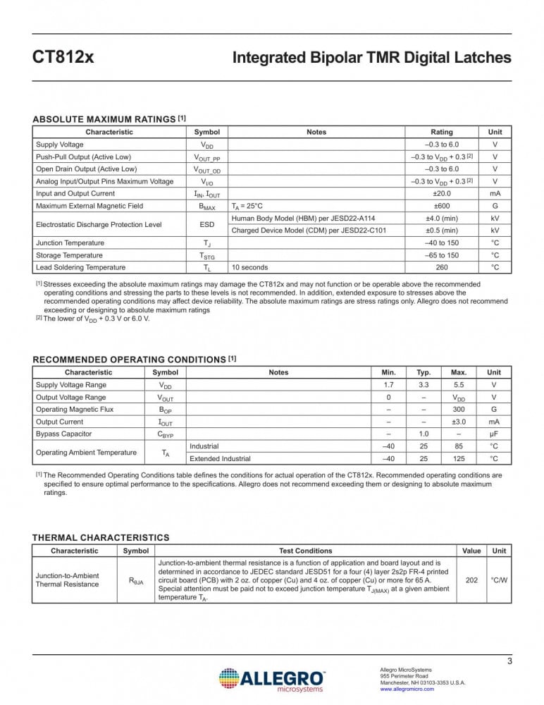 CT8122AM-HS3 datasheet page 3