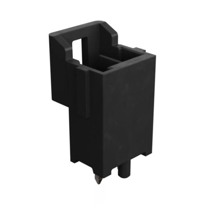 Ultra-Fit Vertical Header, 3.50mm Pitch, Single Row, 2 Circuits, with Kinked Pins, 0.76µm Gold (Au) Plating, Glow-Wire Capable, Black for sale