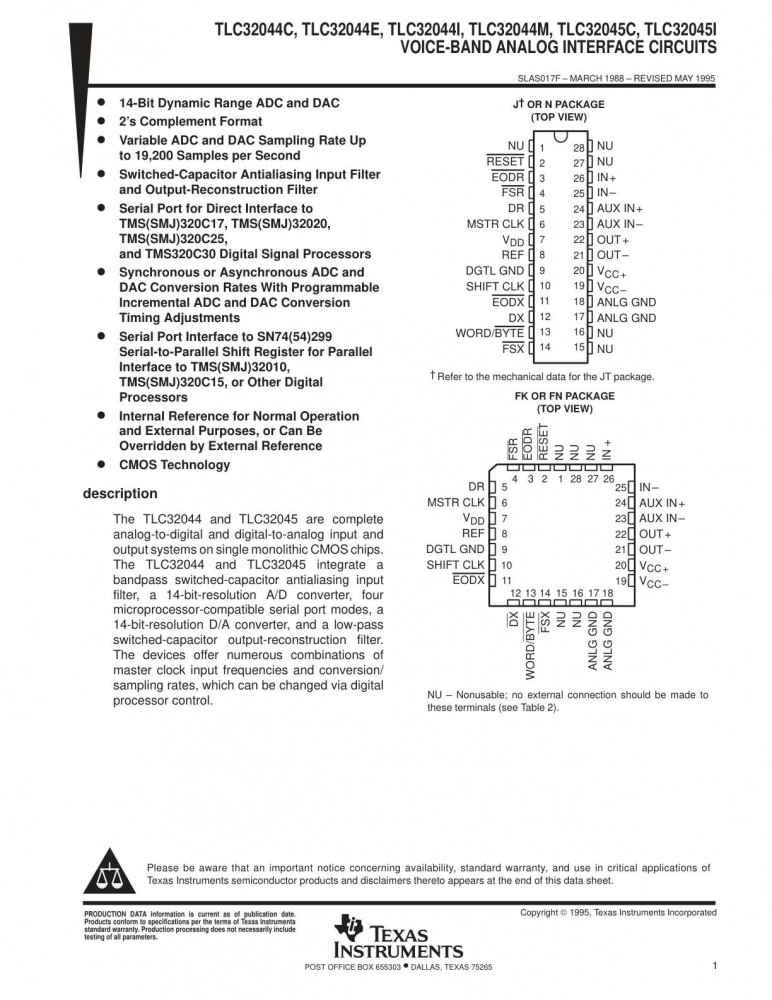 TLC32044IN technical document page 2