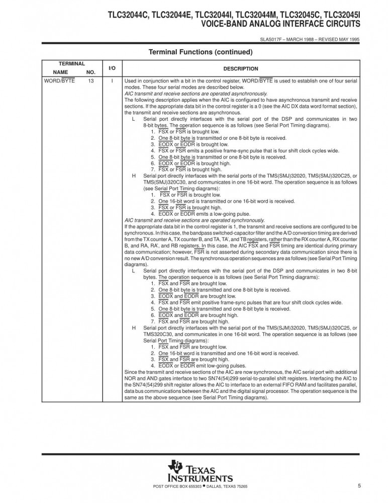 TLC32044IN technical document page 6