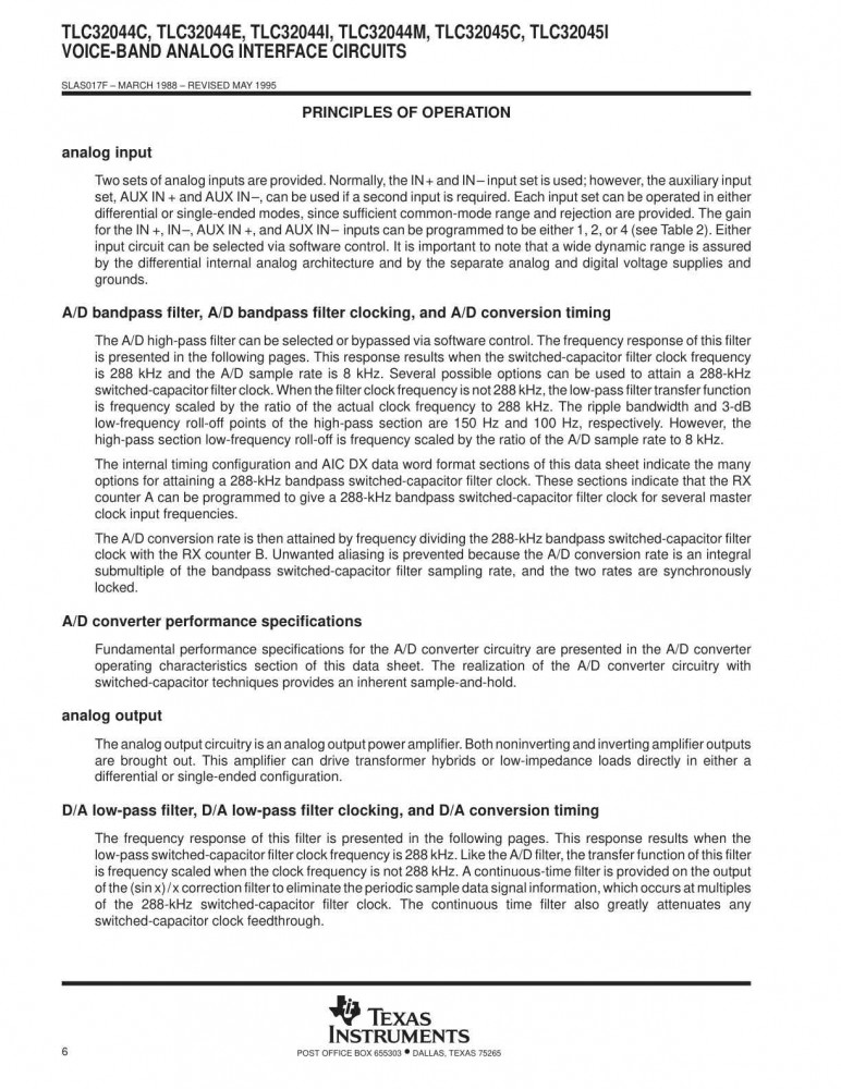 TLC32044IN technical document page 7