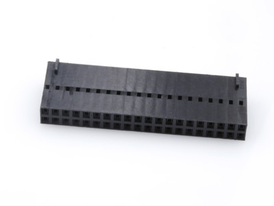 2.54mm Pitch SL Crimp Housing, Dual Row, Version A, Non-polarized, 38 Circuits, Black
