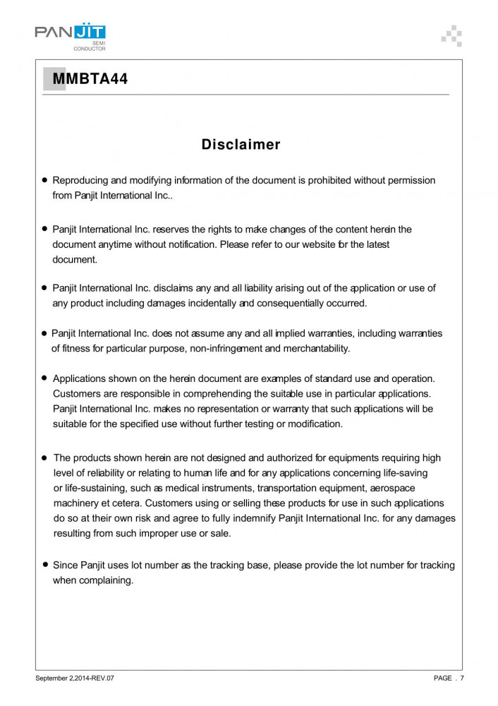 MMBTA44 datasheet page 7