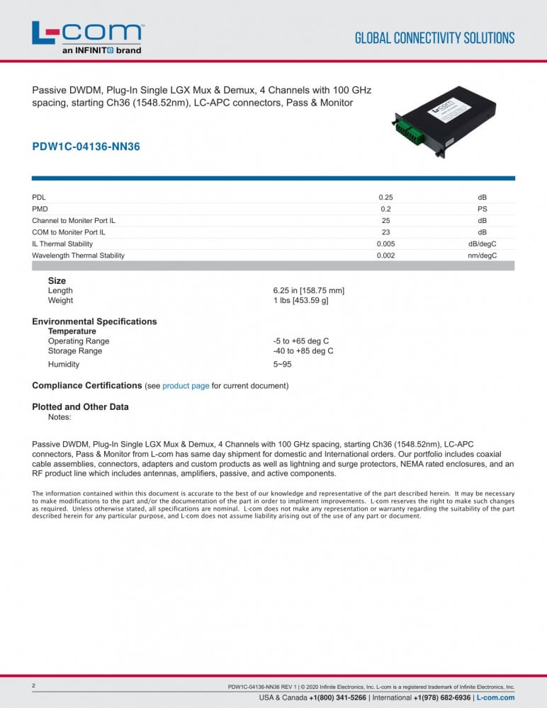 PDW1C-04136-NN36 product documentation page 2
