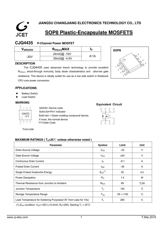 CJQ4435 technical document page 1