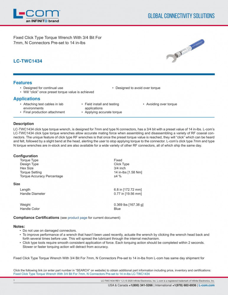 LC-TWC1434 datasheet page 1
