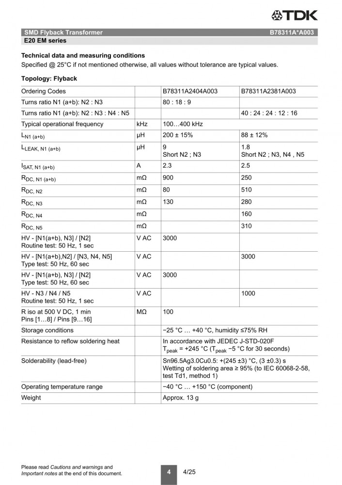 B78311A2404A003 datasheet page 4