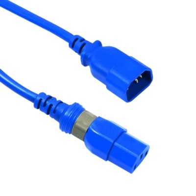 Set of 10 power cords C14-C13 1m black serverside locking