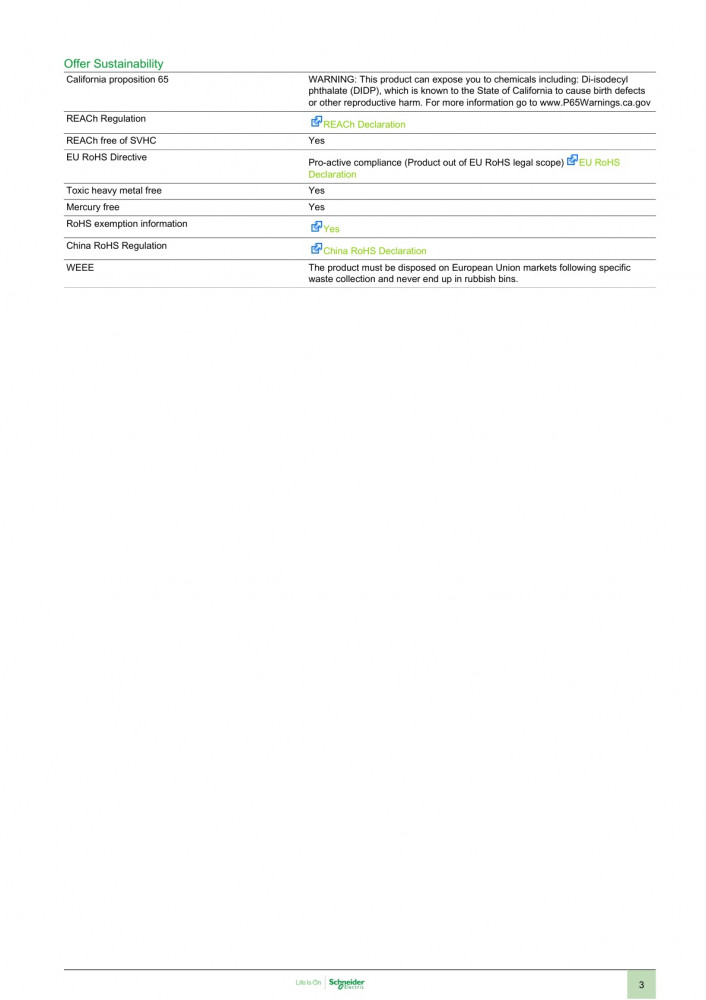 XB5AA11C0 technical document page 3