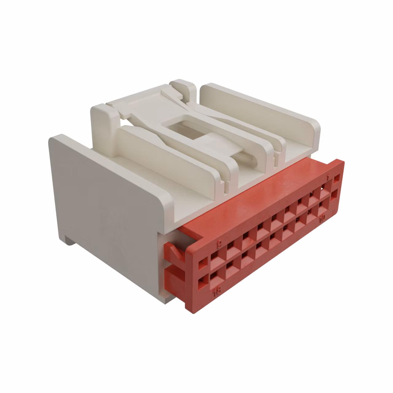 2.54mm Pitch, 0.64mm Width H-DAC 64 High Density Automotive Connectors, Dual Row, Female Harness Assembly, 18 Circuits, Polarization Option 3, Natural for sale