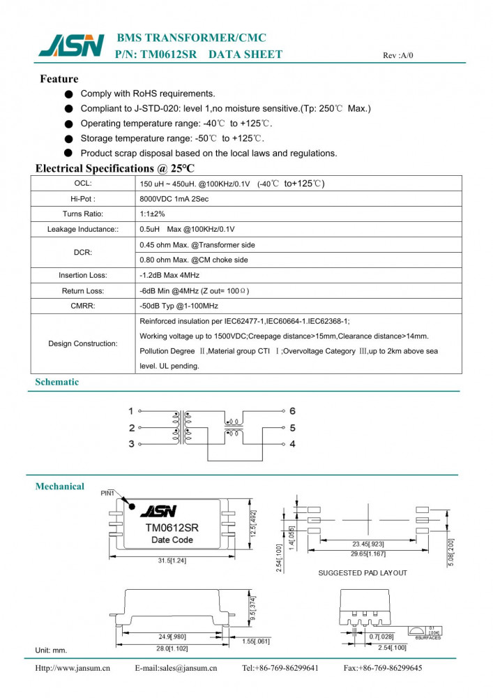 TM0612SR technical document