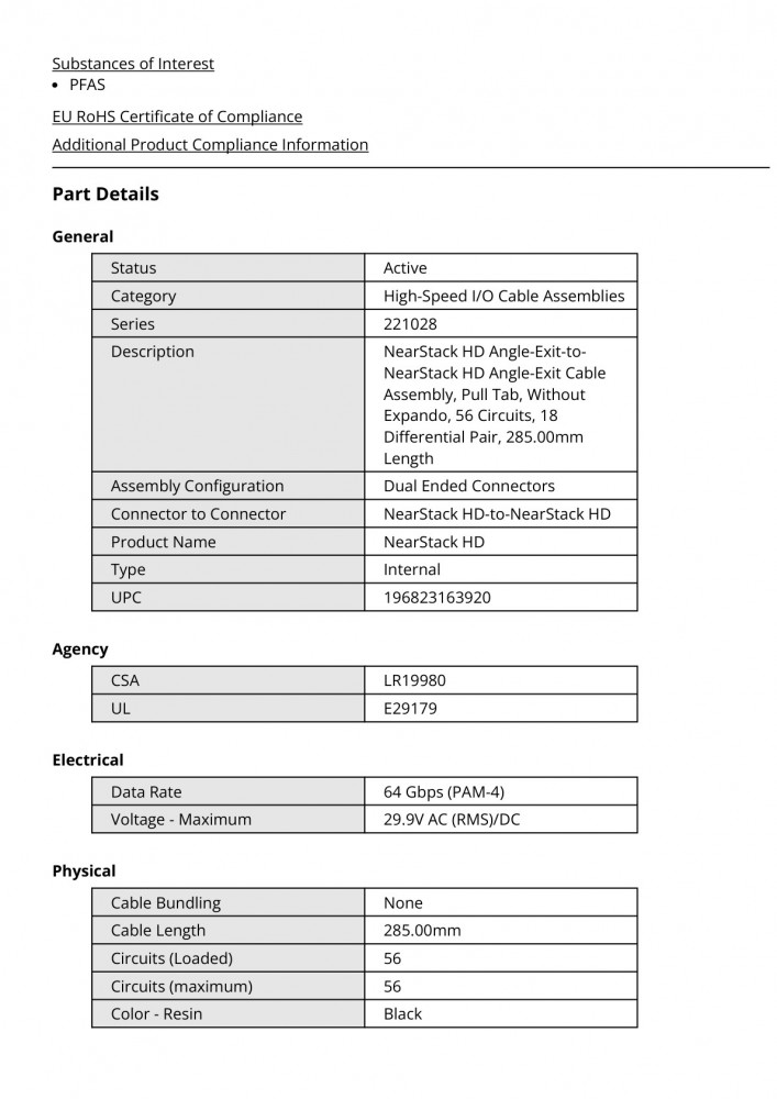 MOLEX 2210280285 technical document preview, page 2