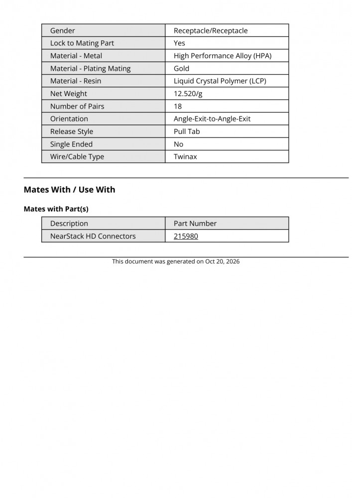 MOLEX 2210280285 technical document preview, page 3