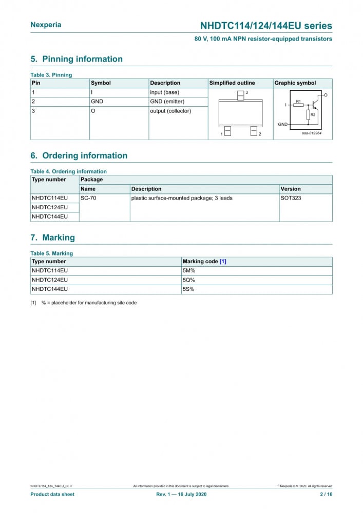 NHDTC114EUX datasheet page 2