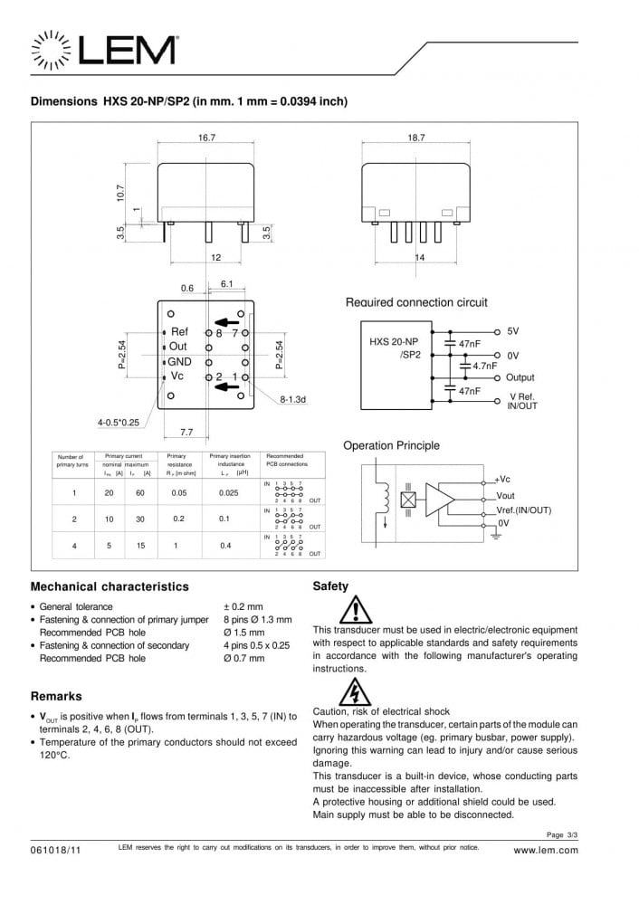 LEM HXS 20-NP/SP2 datasheet page 3