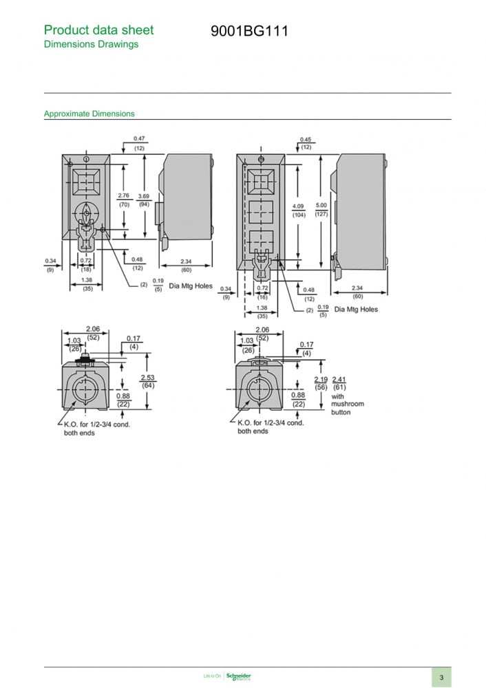 9001BG111 technical document page 3
