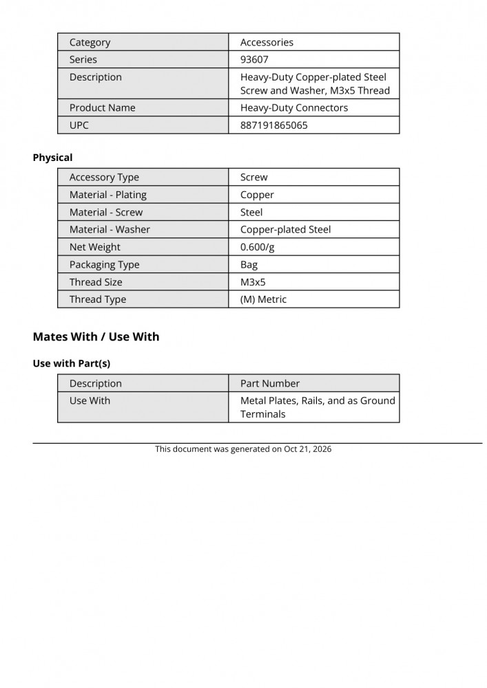 Technical document image 2 for MOLEX 936070032