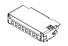 1.10mm Pitch microSD Card Header with Detect Pin, Height 2.85mm, Lead-Free, Gold (Au) Plated 0.762µm for sale