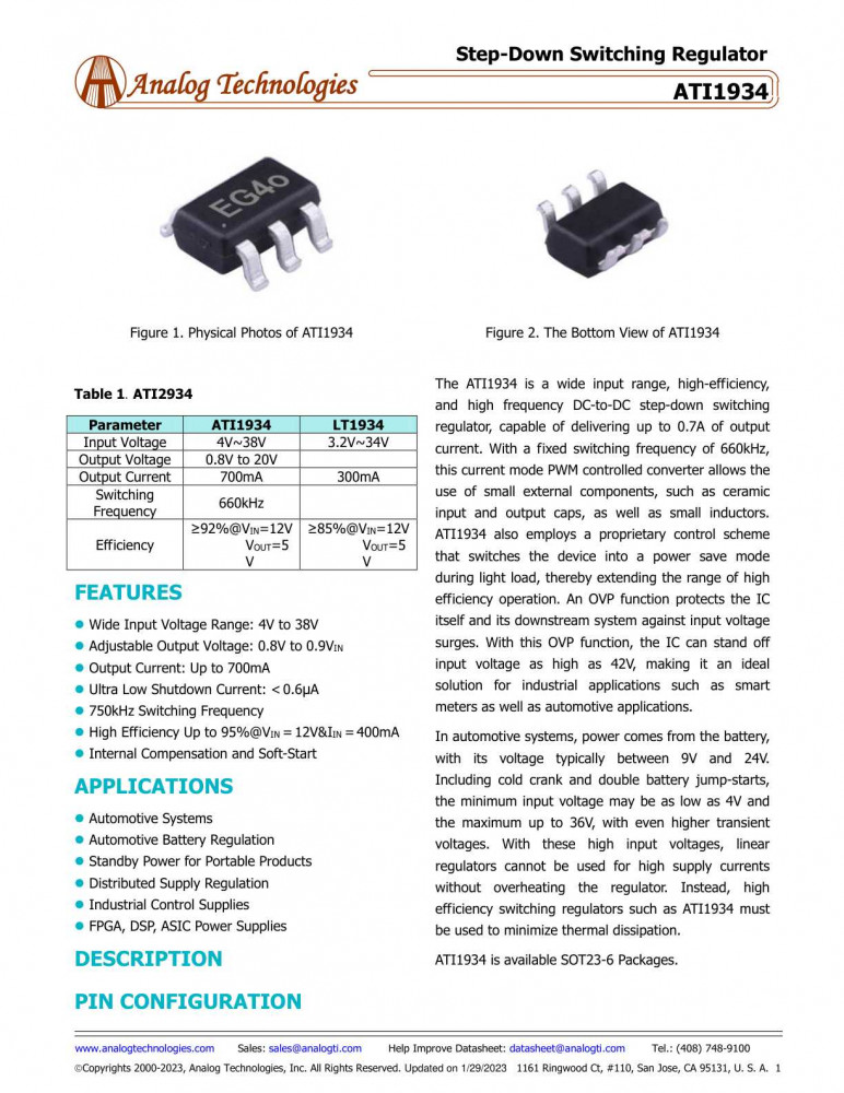 ATI1934 datasheet page 1