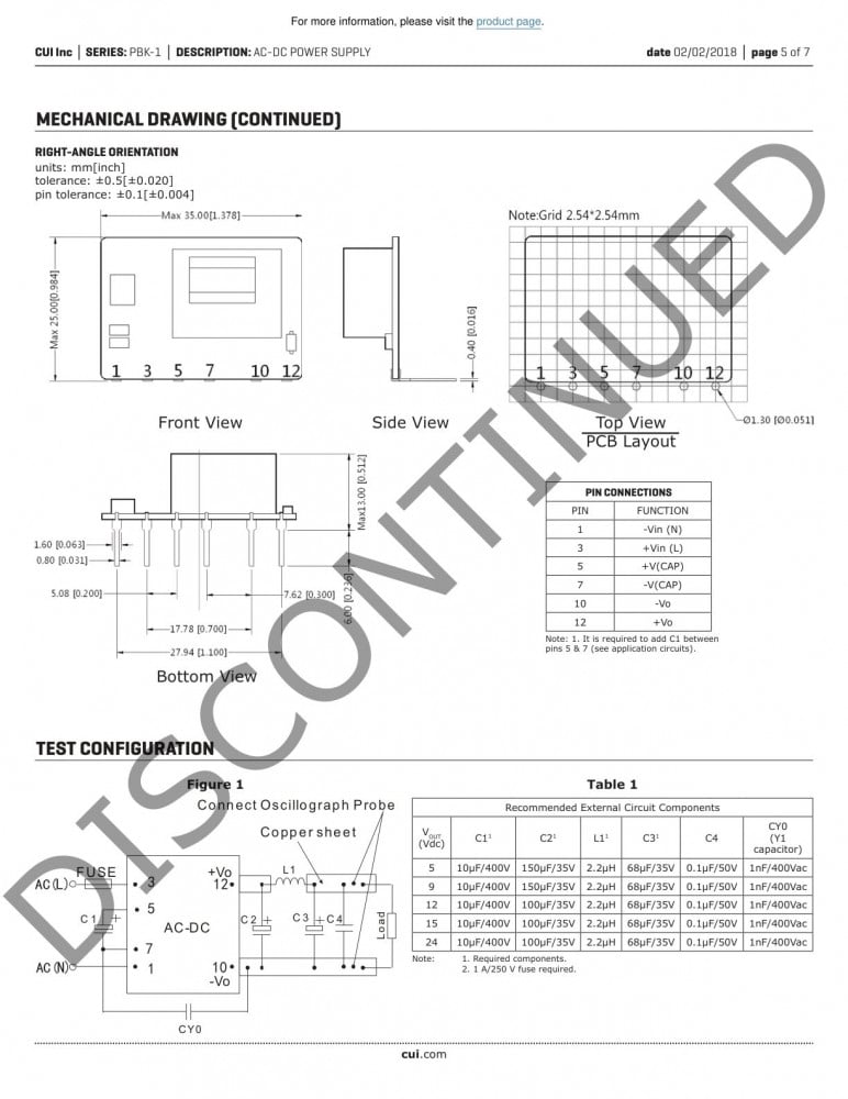 PBK-1 datasheet page 5