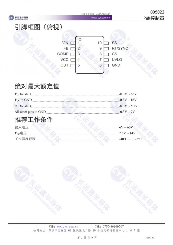 CD5022IVS datasheet page 3