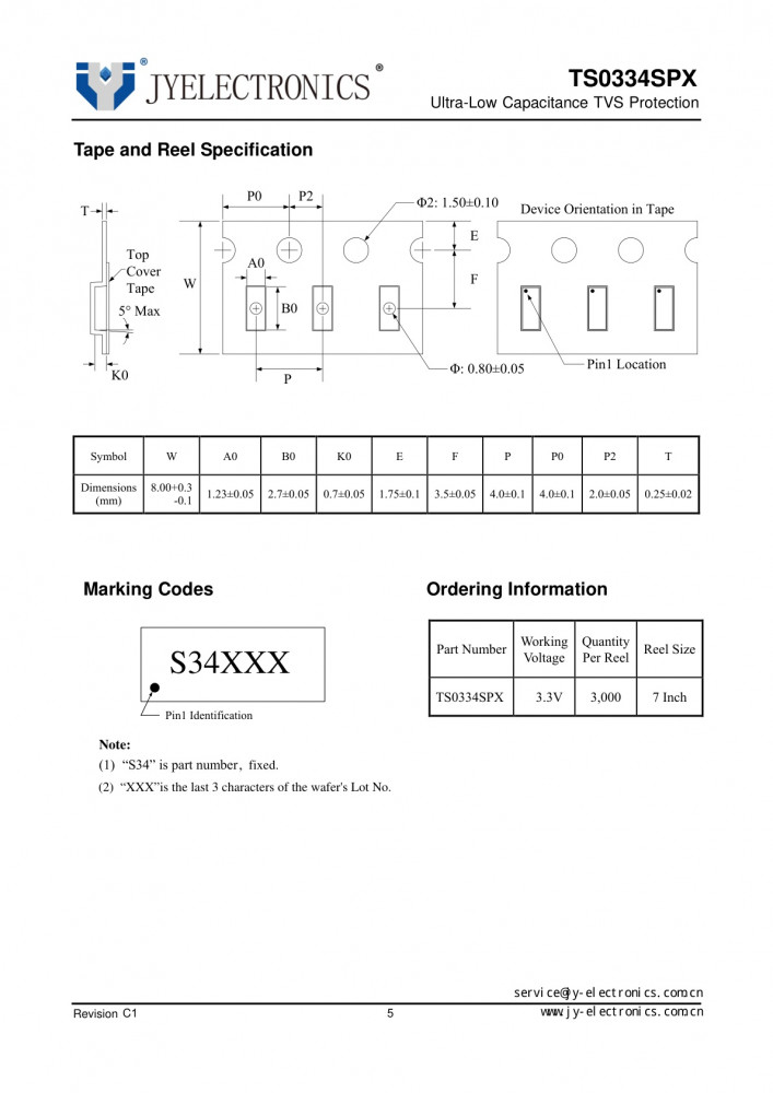TS0334SPX datasheet page 5