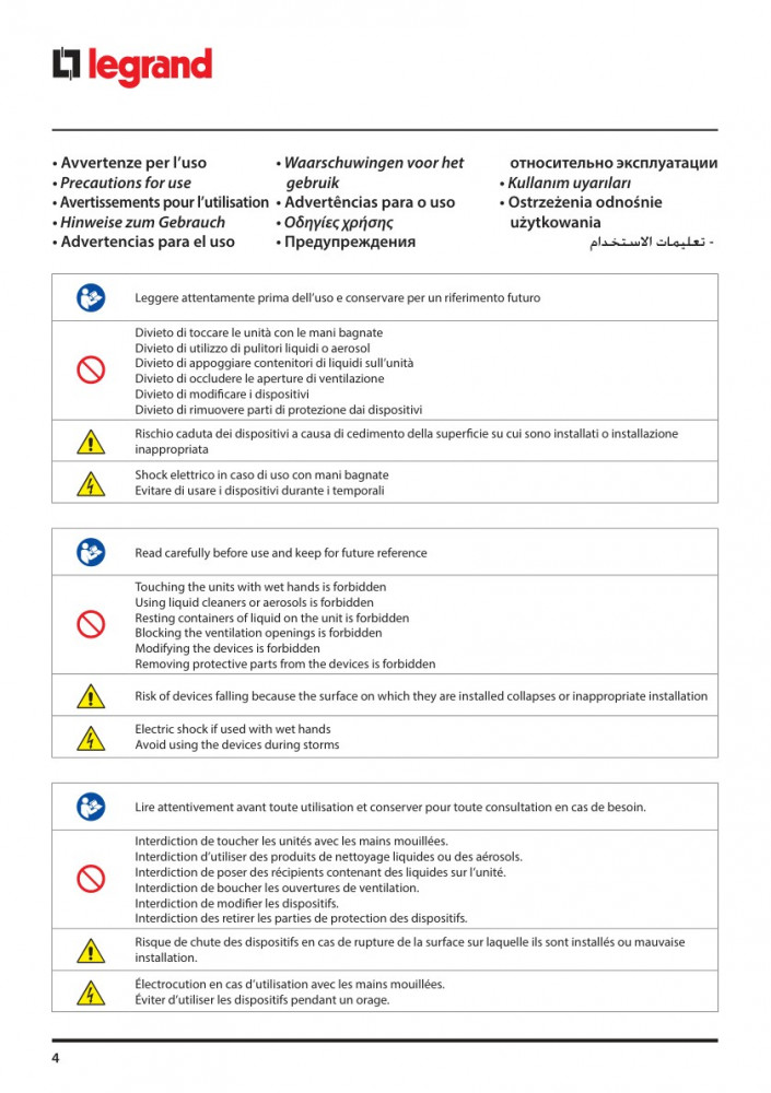 Legrand 369560 documentation page 4