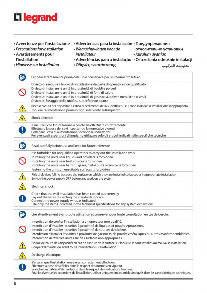 Legrand 369560 documentation page 8