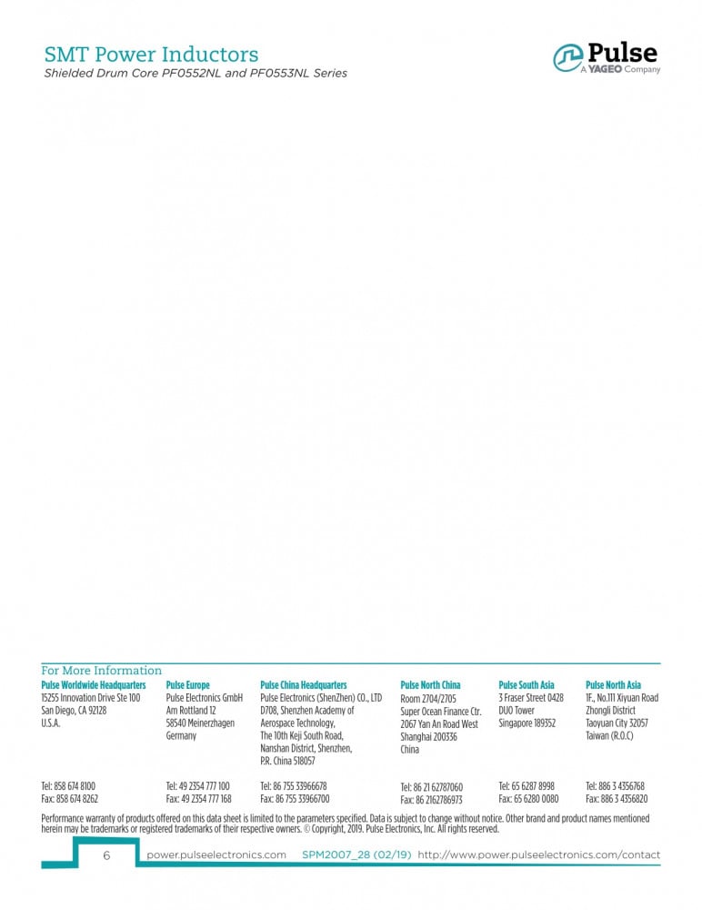 PF0553NL datasheet page 6