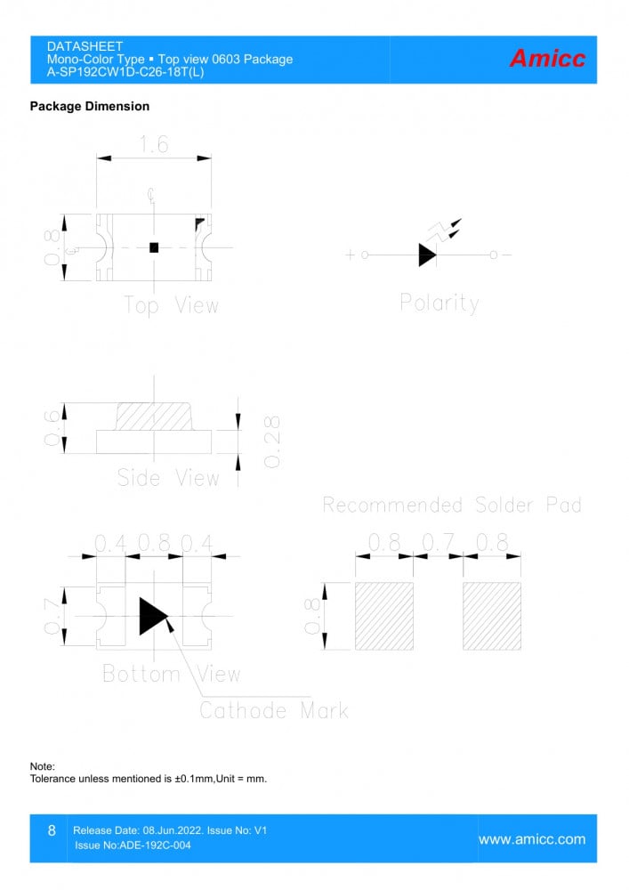 A-SP192CW1D-C26-18T(L) datasheet page 8