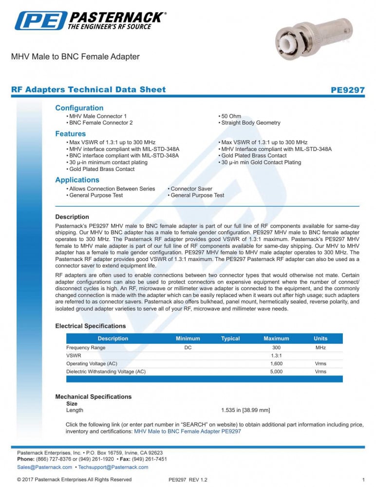PE9297 technical document page 1
