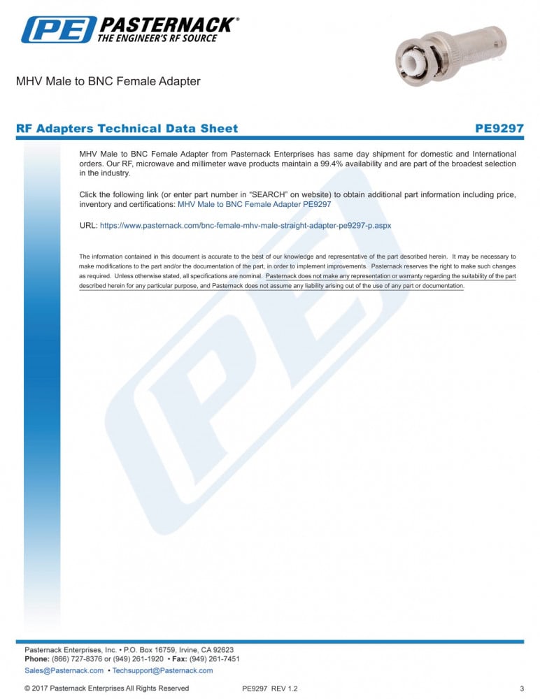 PE9297 technical document page 3