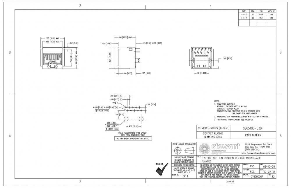 SS65100-030F technical document page
