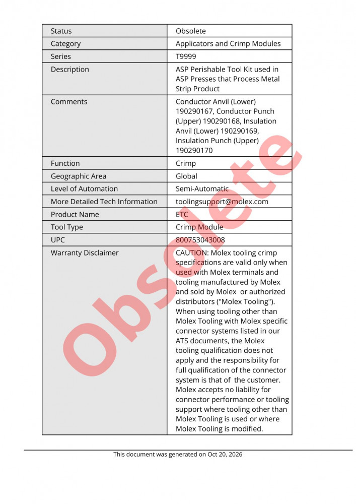 Technical document image 2 for Molex part 190290164