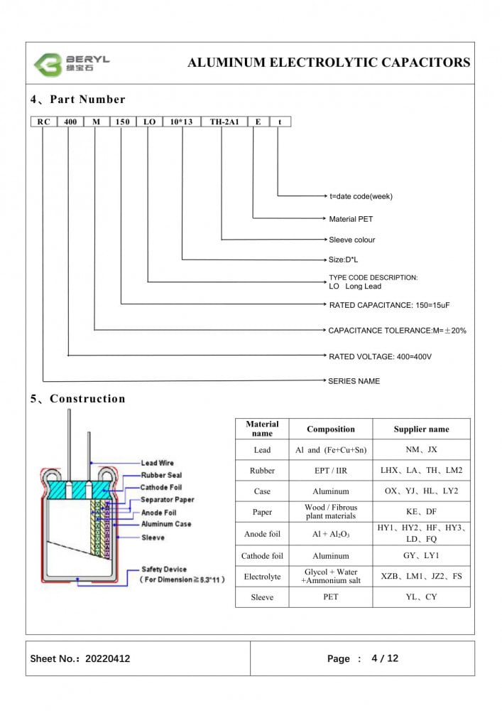 RC400M150LO10*13TH-2A1Et specification page 4
