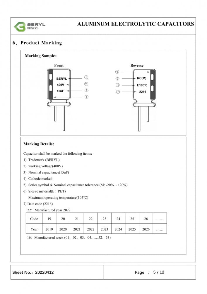RC400M150LO10*13TH-2A1Et specification page 5