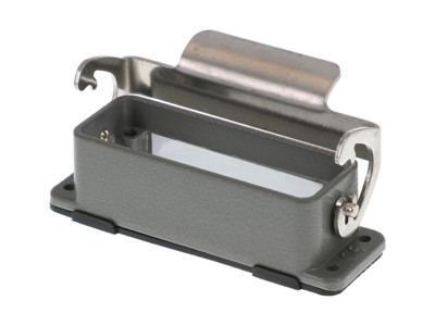 Heavy-Duty Standard (STD) Single Lever Surface Mount Housing, Die-cast Aluminum, with 1 Lever, with Cover, with Gasket, Size 16A «66x16», M25x2  Thread, Grey