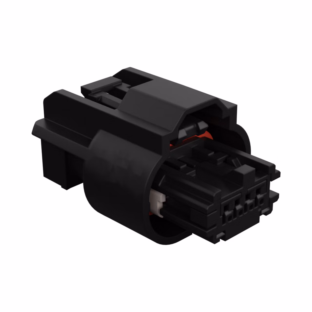 Mini50 Sealed Receptacle, Single Row, without CPA, 4 Circuits, Polarization Option A, Black for sale