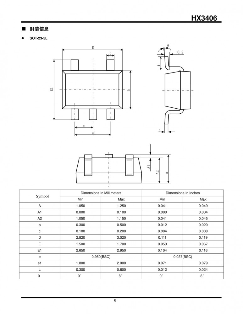 HX3406 datasheet page 6